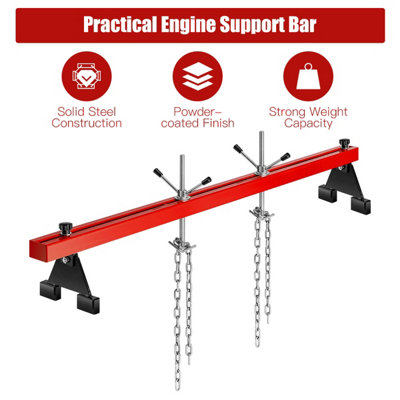 Costway Heavy Duty Engine Support Beam 500kg Gearbox Bar Double Support ...