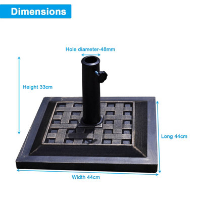 Costway Heavy Duty Parasol Base Umbrella Stand Sun Shade Cast Iron ...