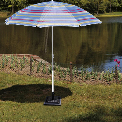Costway Heavy Duty Parasol Base Umbrella Stand Sun Shade Cast Iron ...