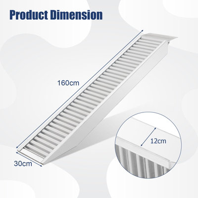 Costway Heavy-duty Trailer Ramp Lightweight Universal Vehicle Loading ...