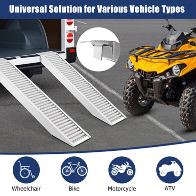 Costway Heavy-duty Trailer Ramp Lightweight Universal Vehicle Loading ...