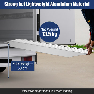 Costway Heavy-duty Trailer Ramp Lightweight Universal Vehicle Loading ...