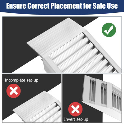 Costway Heavy-duty Trailer Ramp Lightweight Universal Vehicle Loading ...