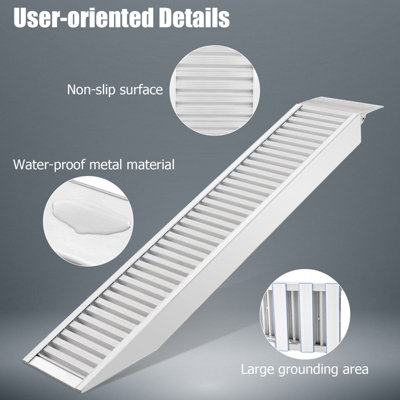 Costway Heavy-duty Trailer Ramp Lightweight Universal Vehicle Loading ...