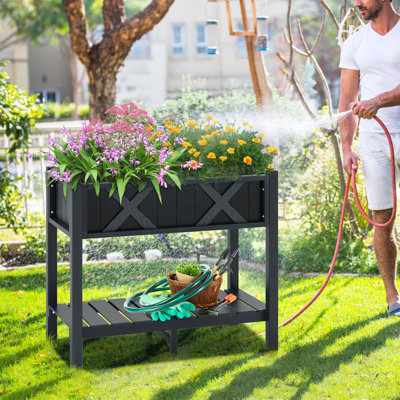 Herb Vegetable Garden Box MUPATER 4x2FT Raised Garden Bed With Legs ...