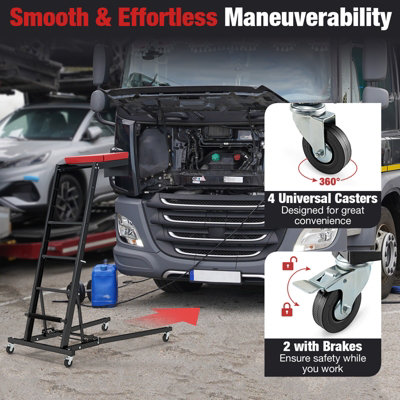 COSTWAY Home Garage Foldable Topside Creeper Automotive Engine Creeper ...