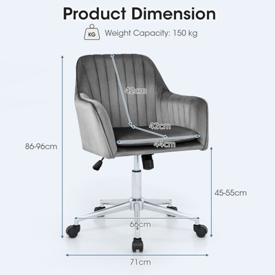 Costway Home Office Chair Ergonomic Swivel Computer Desk Chair Leisure ...