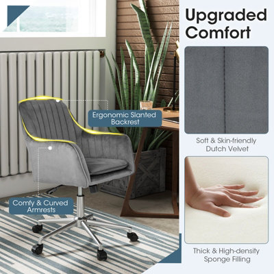 Costway Home Office Chair Ergonomic Swivel Computer Desk Chair Leisure ...