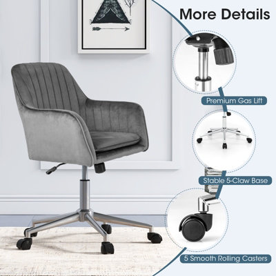 Costway Home Office Chair Ergonomic Swivel Computer Desk Chair Leisure ...