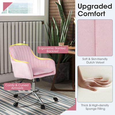 Costway Home Office Chair Ergonomic Swivel Computer Desk Chair Leisure ...