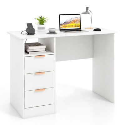 White desk with built in outlets store