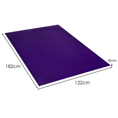 Costway Home Yoga Mat 8mm Thick Tear-Resistant Padded Exercise Mat w ...