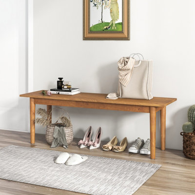 Wooden foyer bench store