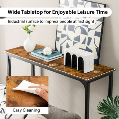 Costway Industrial Bar Table Counter Pub Table Kitchen Dining Sofa ...