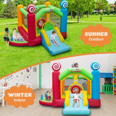 Costway Inflatable Kids Bounce House Slide Castle w/680W Air Blower