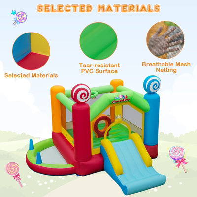 Costway Inflatable Kids Bounce House Slide Castle w/680W Air Blower