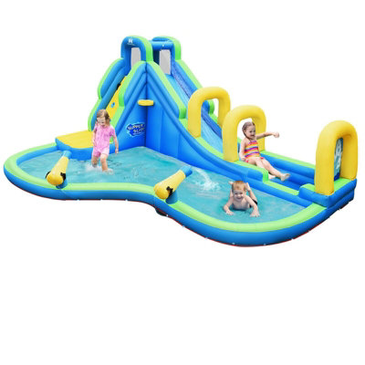 COSTWAY Inflatable Water Slide Kids Castle Bounce House Water Slide ...