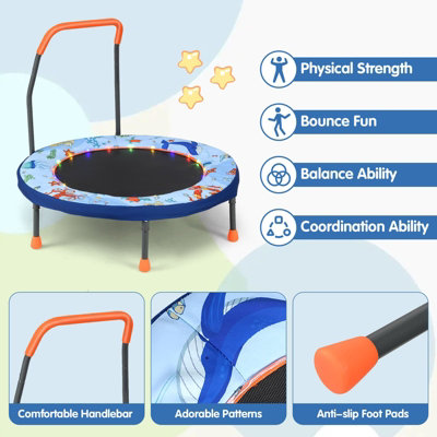 COSTWAY Kids 90cm Mini Trampoline Indoor Outdoor Folding Small ...