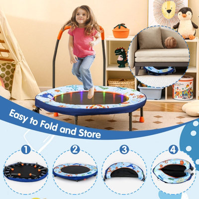 COSTWAY Kids 90cm Mini Trampoline Indoor Outdoor Folding Small ...