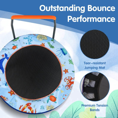 COSTWAY Kids 90cm Mini Trampoline Indoor Outdoor Folding Small ...