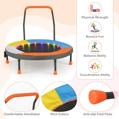 COSTWAY Kids 90cm Mini Trampoline Indoor Outdoor Folding Small ...
