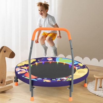 COSTWAY Kids 90cm Mini Trampoline Indoor Outdoor Folding Small ...