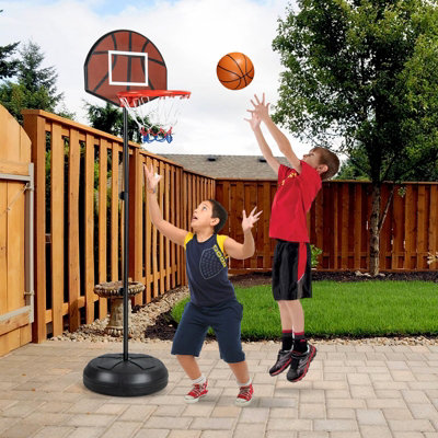 COSTWAY Kids Basketball Hoop with Dart Board & Fillable Base 1.8 M ...