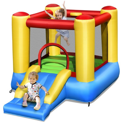 Costway Kids Bouncy House Inflatable Jumping Castle w/ Slide Bouncer ...