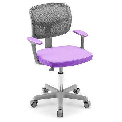 Costway Kids Computer Desk Chair Low-Back Task Study Chairs Children ...