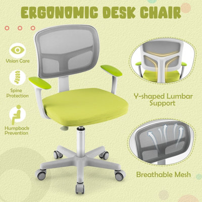 Costway Kids Computer Desk Chair Low-Back Task Study Chairs Children ...