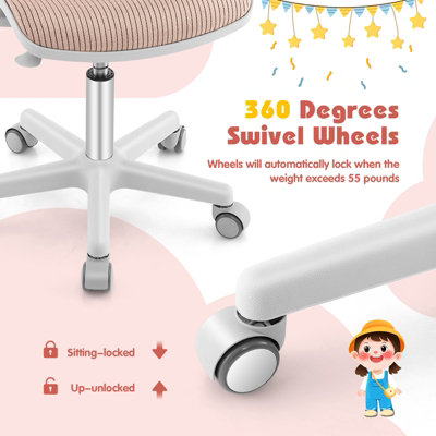 Costway Kids Computer Desk Chair Swivel Mesh Children Task Study Chair ...