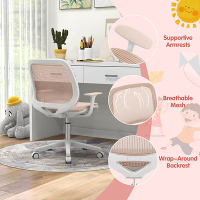 Costway Kids Computer Desk Chair Swivel Mesh Children Task Study Chair ...