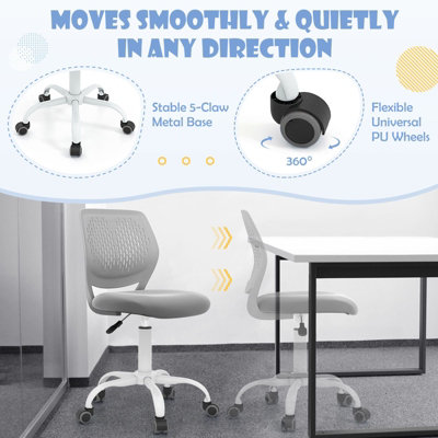 COSTWAY KIDS DESK CHAIR ERGONOMIC ADJUSTABLE CHILDREN STUDY CHAIR-GREY
