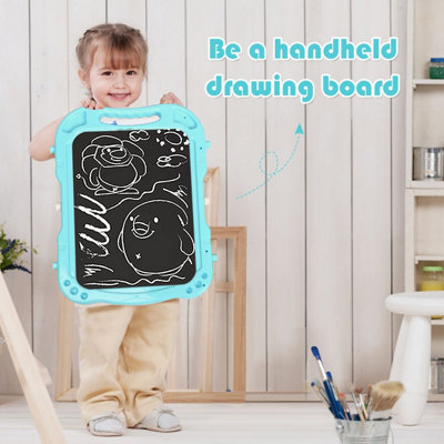 Costway Kids Double Sided Easel Height Adjustable Standing Drawing ...