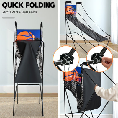 Costway Kids Folding Arcade Basketball Game Machine W/ Electronic Scorer
