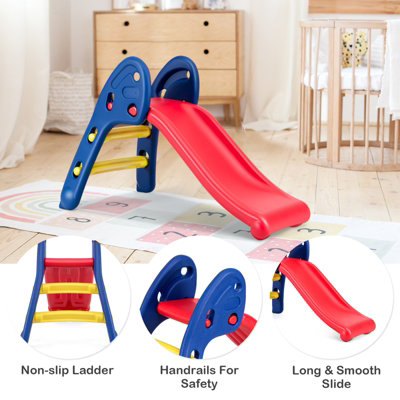 Costway Kids Folding Slide First Slide Plastic Climber Toy Kids ...