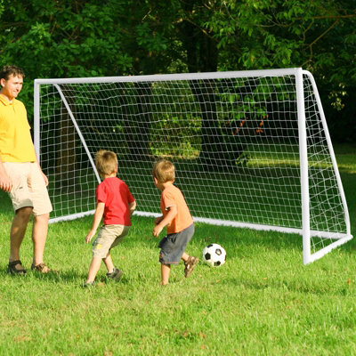 Costway Kids Junior 12 x 6 FT Football Goal Football Training Net ...