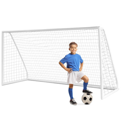 Costway Kids Junior 12 x 6 FT Football Goal Football Training Net ...
