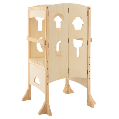 Costway Kids Kitchen Step Stool Height Adjustable Folding Toddler ...