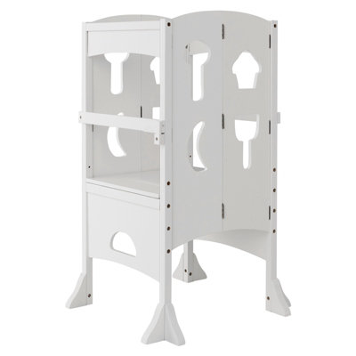 Costway Kids Kitchen Step Stool Height Adjustable Folding Toddler ...