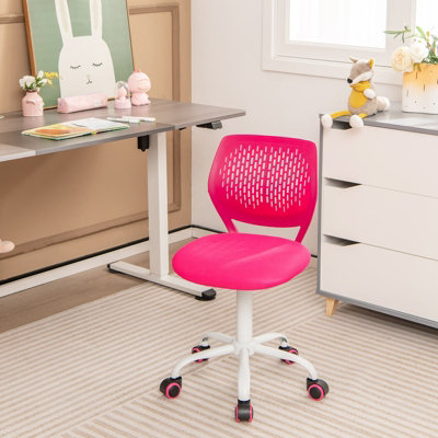 Costway Kids School Desk Chair Ergonomic Study Chair Rolling Swivel ...