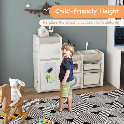 Costway Kids Toy Storage Organizer Toddler Storage Cabinet Chest W ...