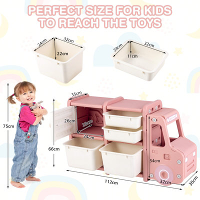 Kids plastic bins store