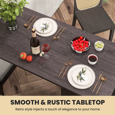 Costway Kitchen Breakfast Dining Table Pub Counter Height Table with ...