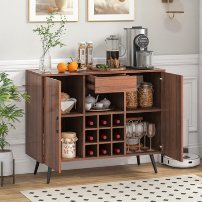 Costway Kitchen Buffet Server Sideboard Wooden Storage Cupboard Cabinet ...