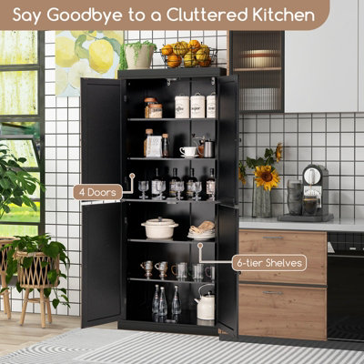 Costway Kitchen Buffet Sideboard Freestanding Pantry Cabinet Storage ...