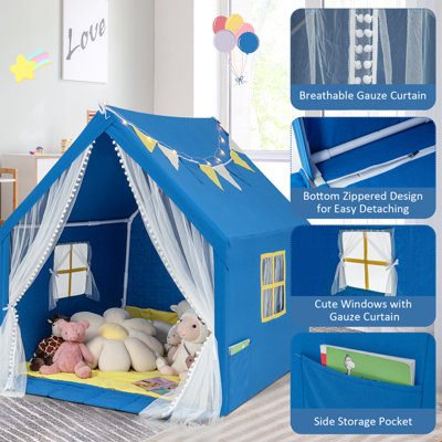 Costway Large Kids Play House Children Indoor Outdoor Castle Play Tent ...