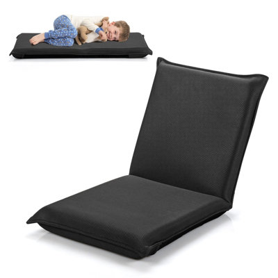 Costway Lazy Sofa Floor Chair Foldable Gaming Chair w/ 6 Adjustable ...