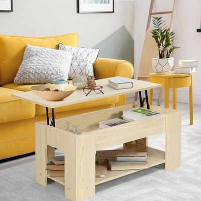 Costway Lift Top Height Adjustable Coffee Table Side Table with ...