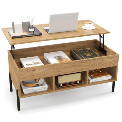 Costway LiftTop Coffee Table Living Room Central Table w/Lifting ...